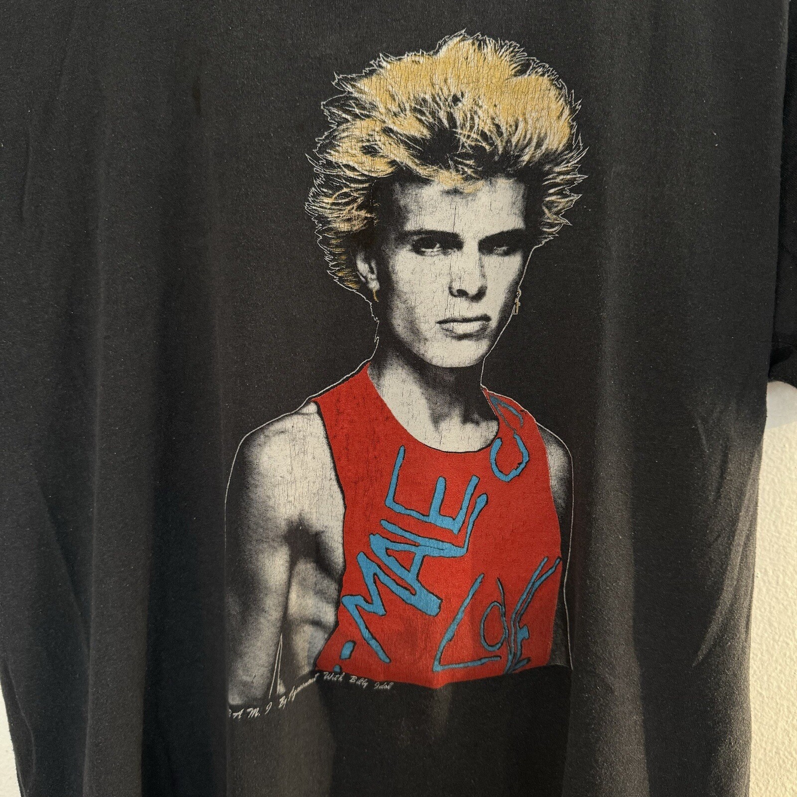 1983 Vintage Billy Idol Band Music Logo Distressed Sh… - Gem