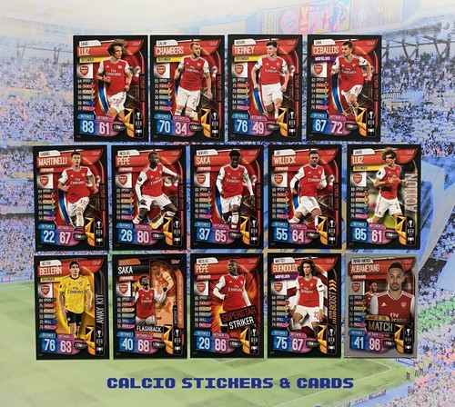 Topps Match Attax Extra 2019/20 Full Arsenal Team Set All 14 Cards ...