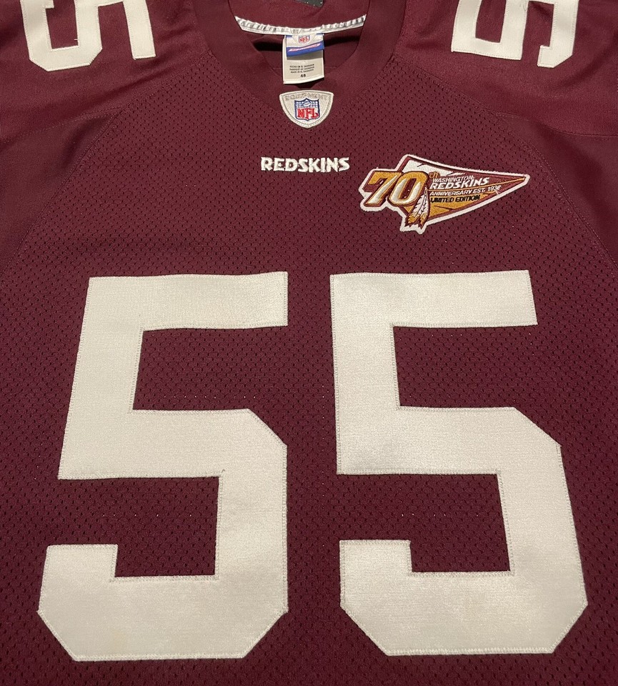 Vintage Reebok NFL Washington Redskins Chris Hanburger 70th Anniversary ...