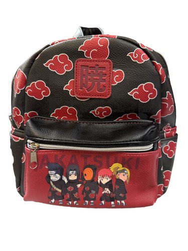 Naruto Shippuden Akatsuki Red Cloud Chibi Mini Backpack Bag NWT | eBay