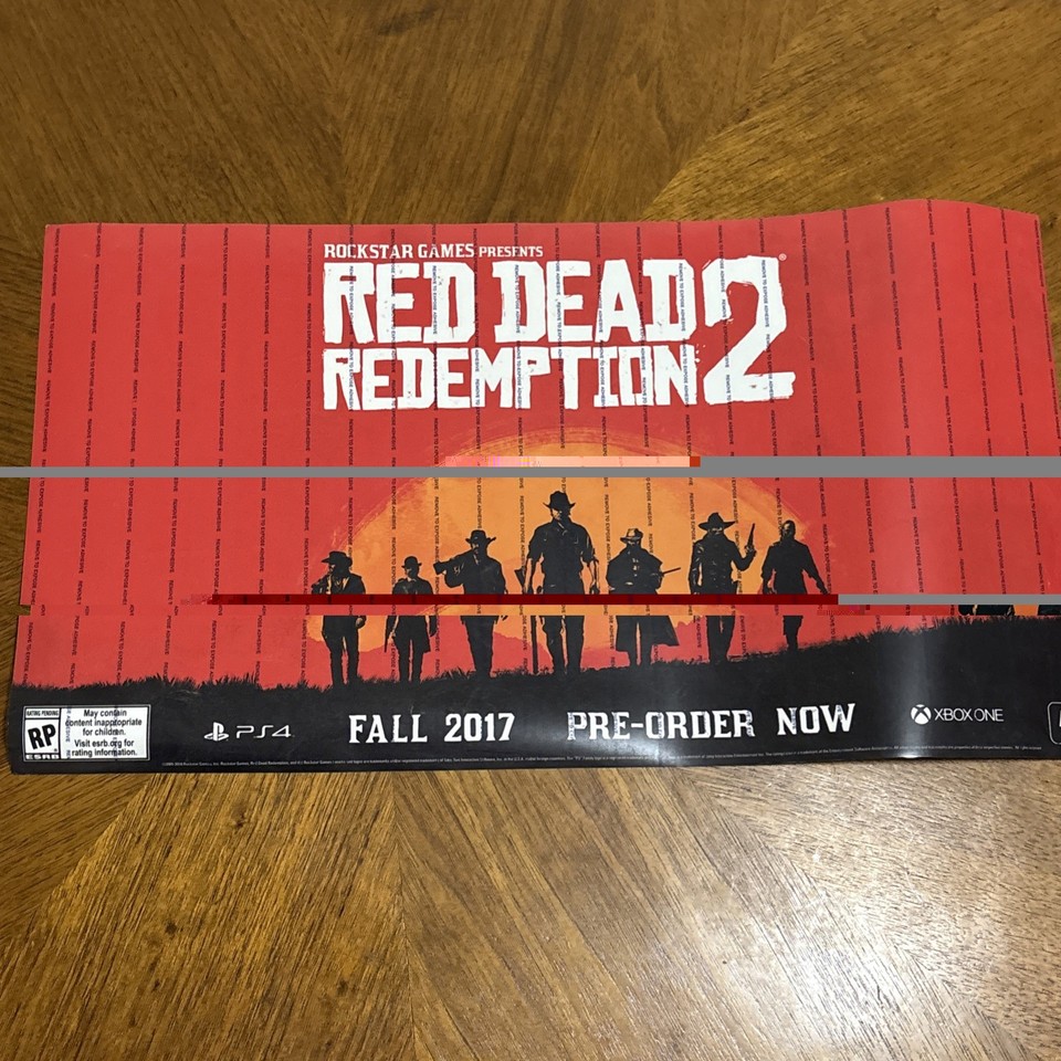 Red Dead Redemption 2 2017 Pre-Order GameStop Poster Rockstar Games ...