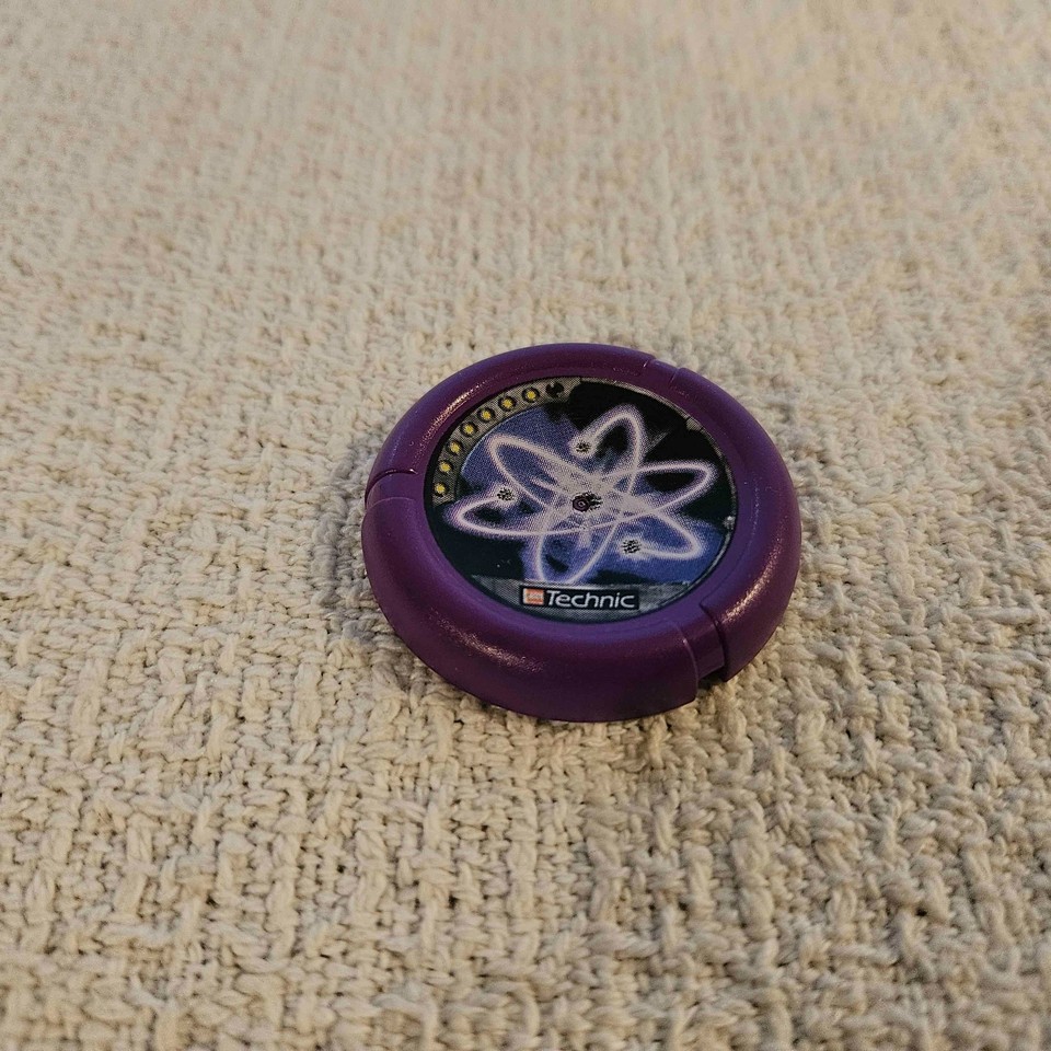 Lego Throwbot Disk - Purple (Electro) w/ Atom pattern & 7 Pips ...