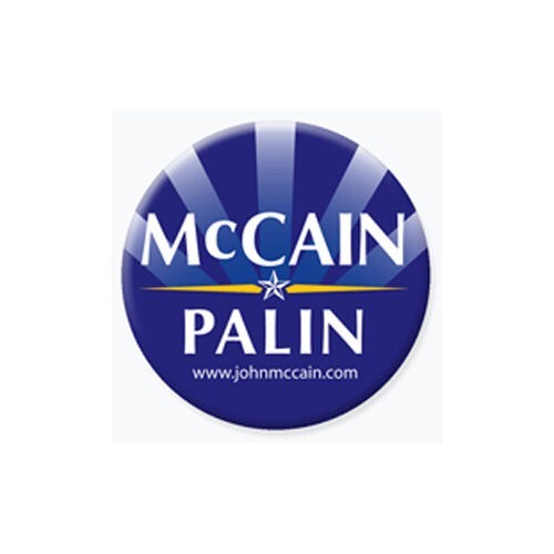 John McCain Sarah Palin For President Spotlight 2008 2.25 Round Button ...
