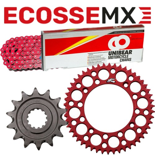 Honda CR125 87-07 Unibear RedHeavy Duty Chain & Renthal Red Sprocket ...