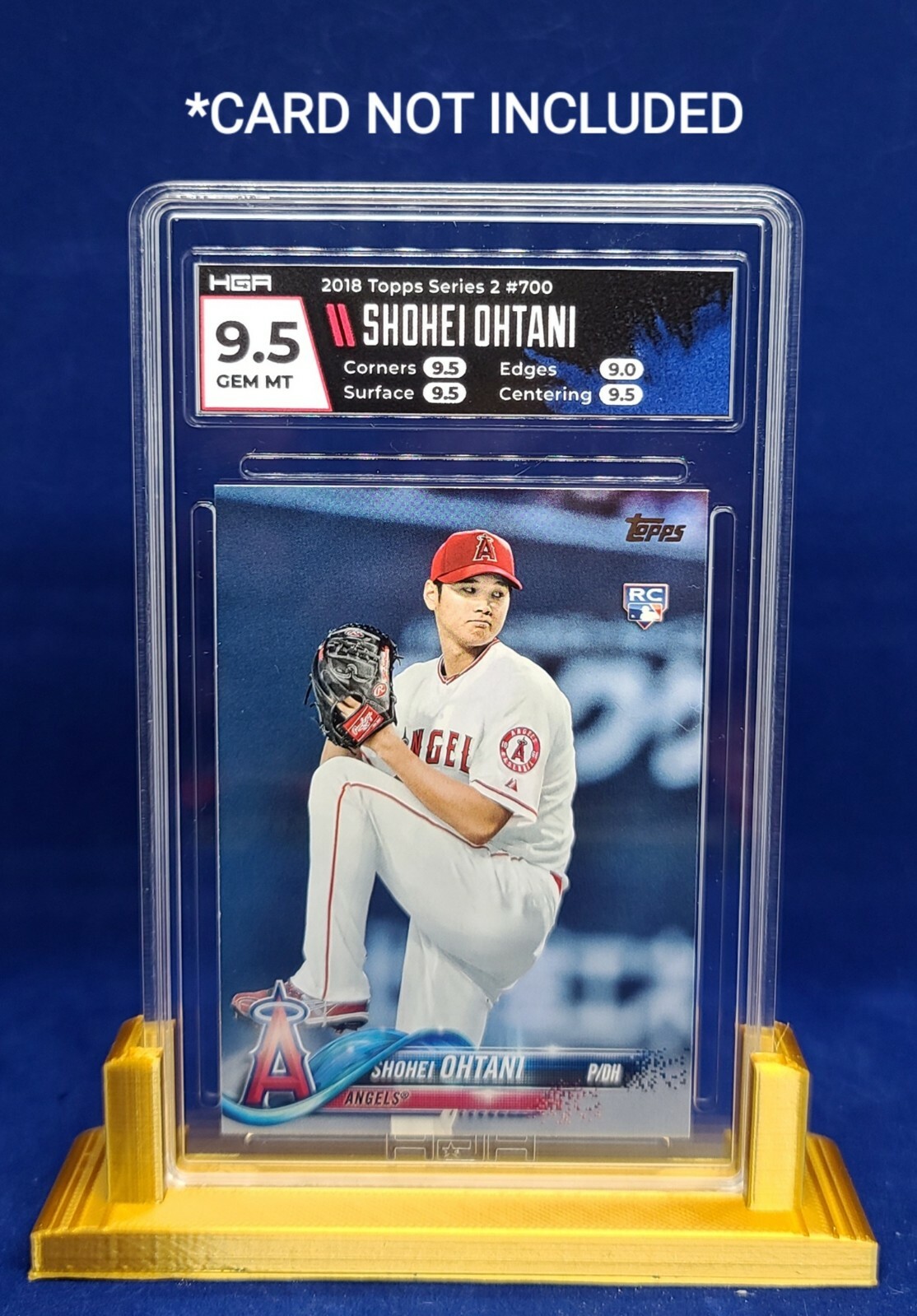 HGA *ONLY* GRADED CARD DISPLAY HOLDER SHOWCASE - 3D PRINTED- *GOLD ...