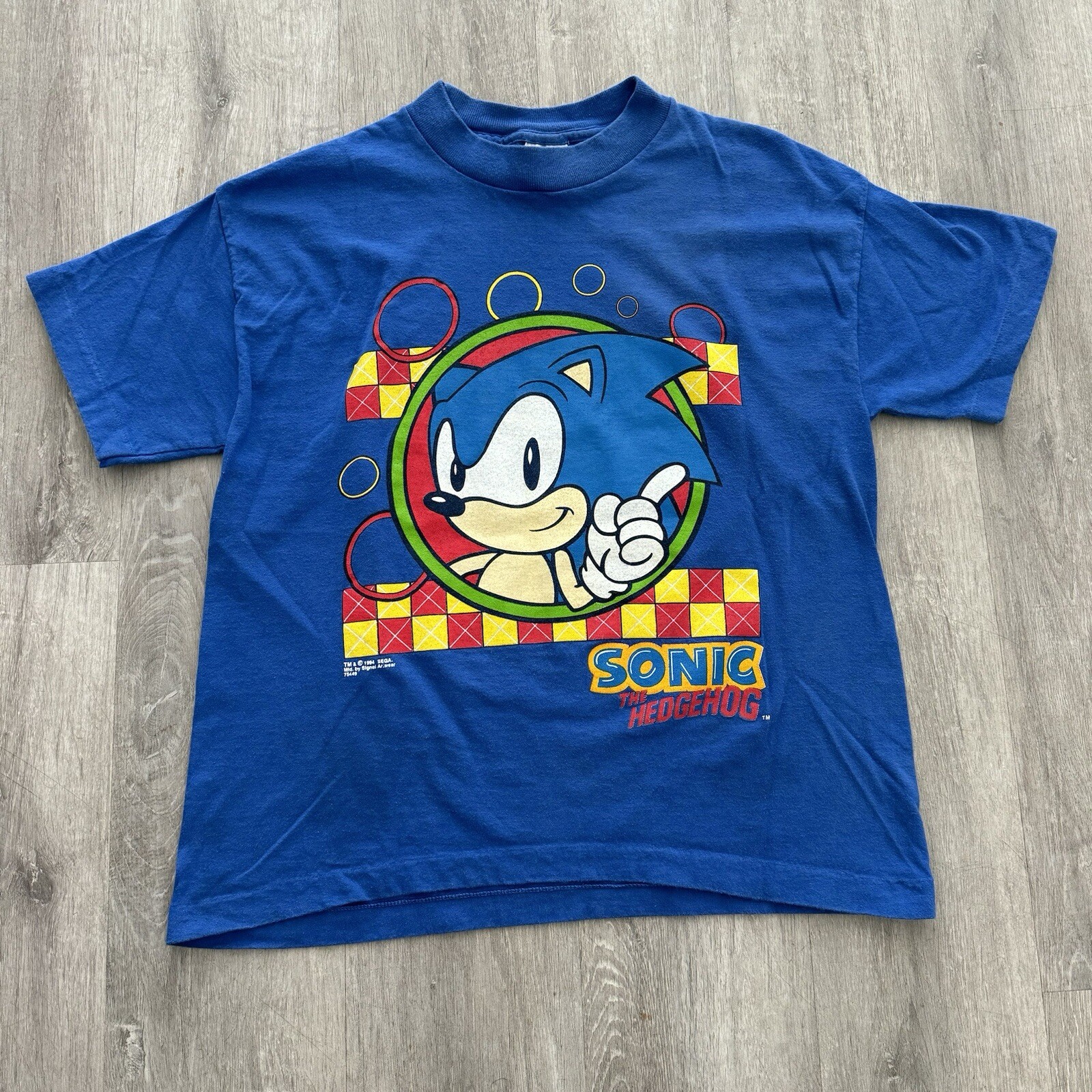 Vintage 1994 Sonic the Hedgehog Graphic Shirt Kids Si… - Gem