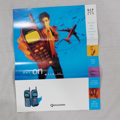 Qualcomm QCP820 Candy Bar Cell Phone Brochure Vintage 1997 | eBay
