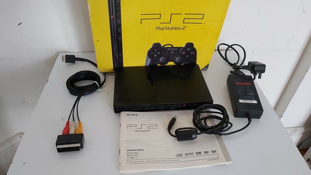 Sony SCPH-70003 CB PlayStation 2 Slim Console - Charcoal Black for sale ...