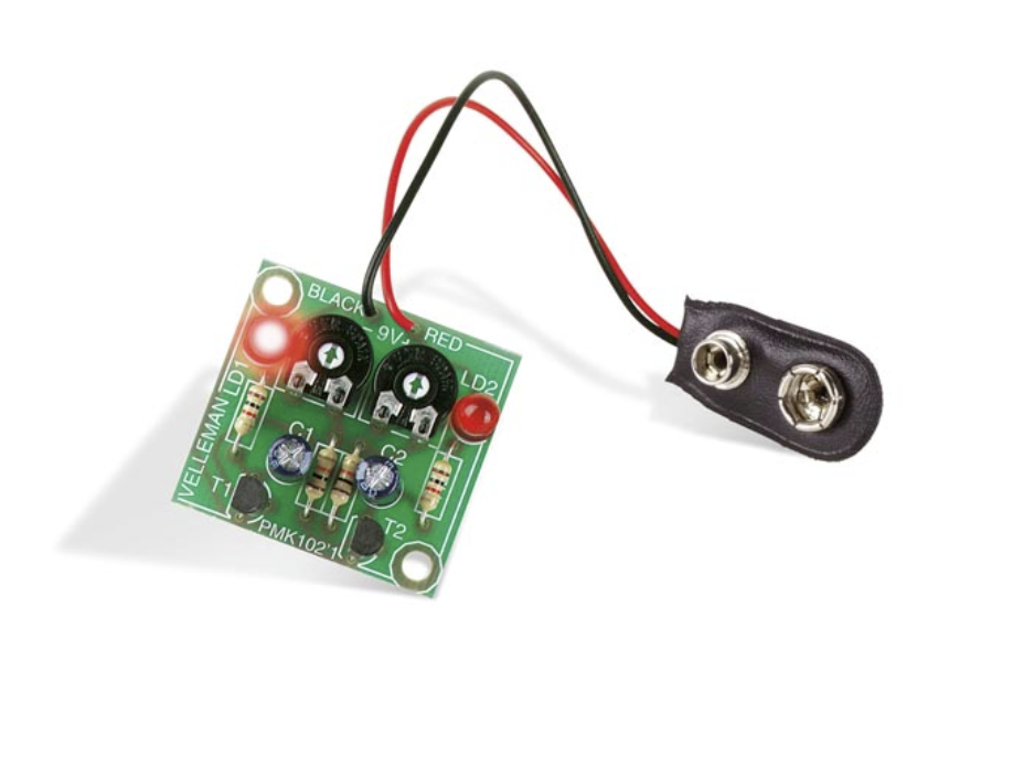 VELLEMAN MK102 / WSL102 Adjustable flashing speed LEDDIY Soldering Kit ...