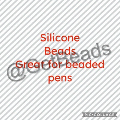 Silicone Focal Beads For Beadable Pens Beads 4 Pieces Round And Hearts ...