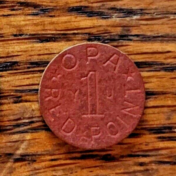 Vintage WWII OPA 1 Point Red Ration Token Coin 5/8" | eBay