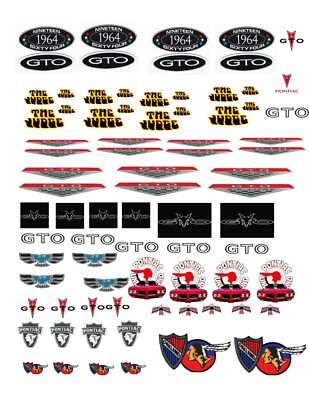 Pontiac GTO Decals large scale for DIORAMAS | eBay