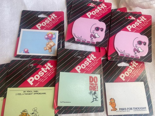 Vtg GARFIELD Post-it Notes Sticky Pads by 3M RARE COLLECTORS 1980s ...