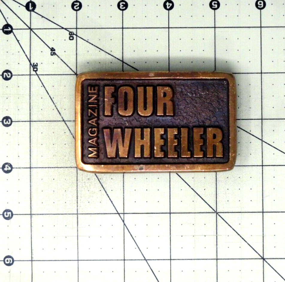 Four Wheeler Magazine Promo Belt Buckle Rare # Vtg Ag… - Gem