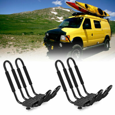 2 Pairs Canoe Boat Kayak Roof Rack Car SUV Truck Top Mount Carrier J ...