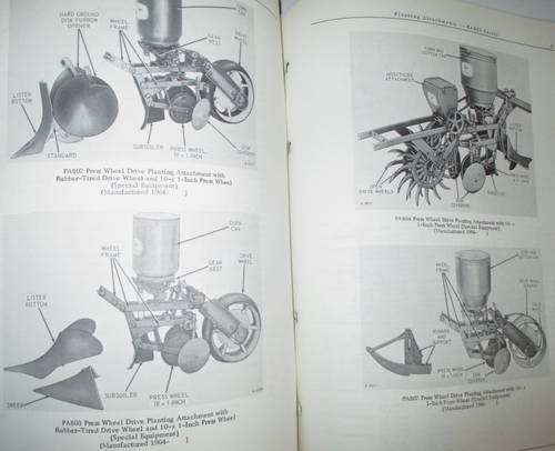 John Deere PA800 Planting Attachments Parts Catalog Manual Book PC-950 ...