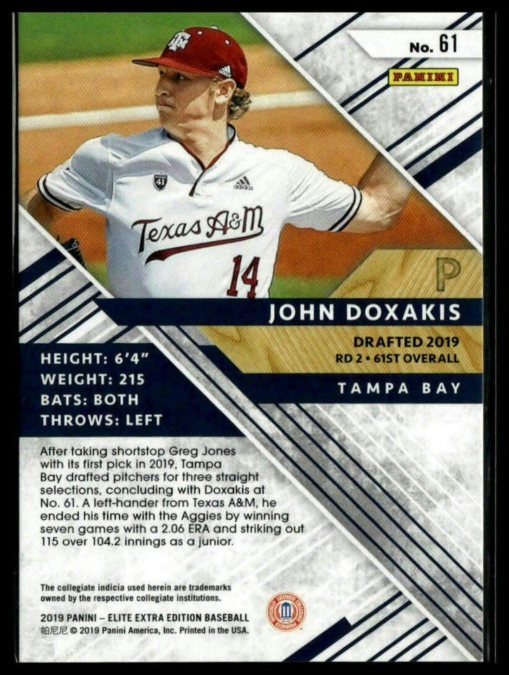 2019 Panini Elite Extra Edition #61 John Doxakis #/999 | eBay