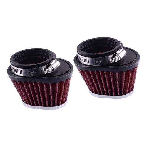 2stk 51mm Rot Auto Motorrad Vergaser Luftfilter Filter Reiniger ...