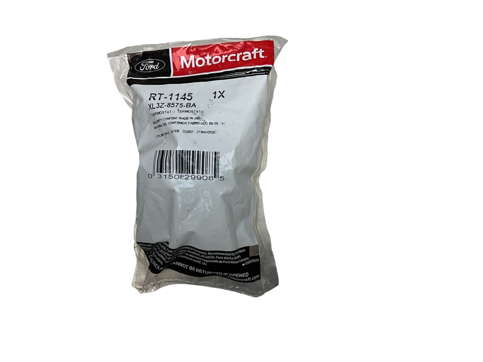 FORD XL3Z-8575-BA XL3Z8575BA MOTORCRAFT RT1145 ENGINE COOLANT ...