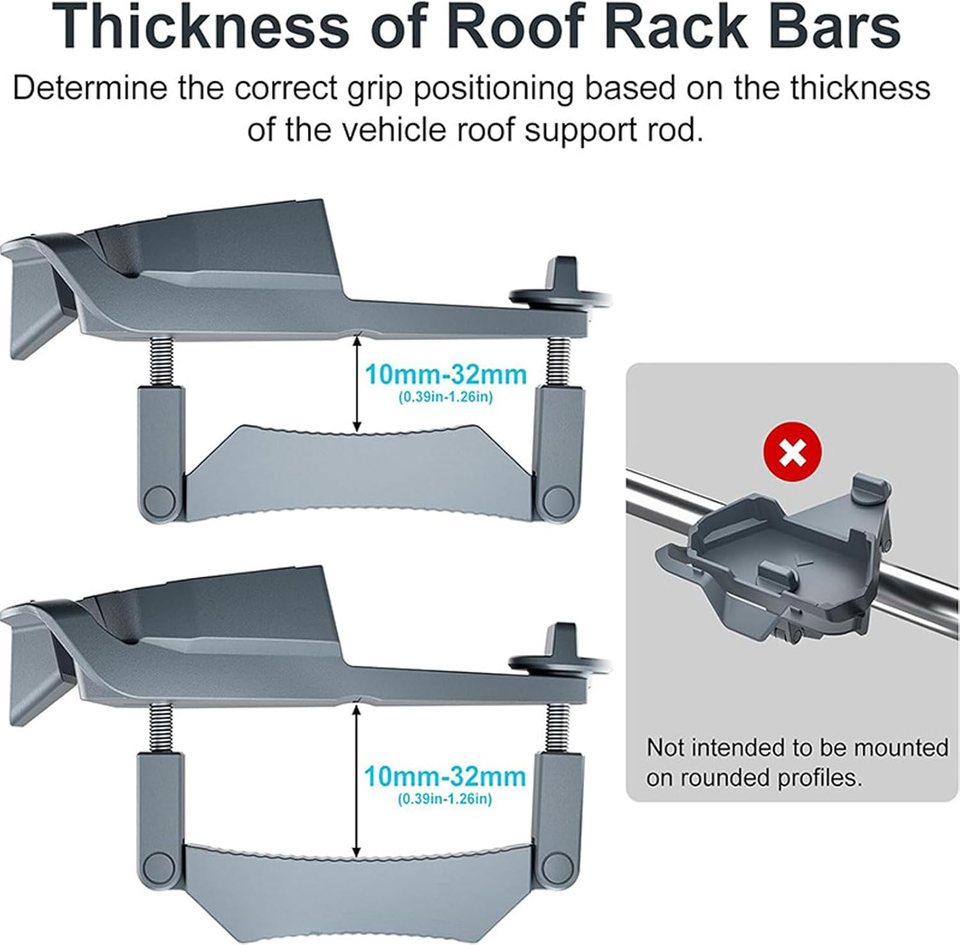 Mini Mount, Mini Roof Rack Mount, Clamp RV Pole Mount for Car RV Ladder ...