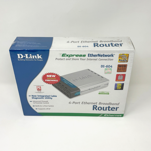 New Sealed D-Link 4-Port Ethernet Broadband Router DI-604 - Express ...