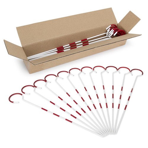 14 Inches Chaining Pin Set - Alternating 1-Inch Bands of Red and White ...