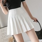 ON SALE!! Basic Mid Waist Pencil Bodycon Mini Skirt Pleated Stretch ...