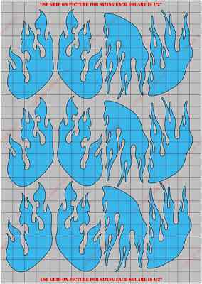 FLA1000P Wide Body Flames RC Body Vinyl Paint Mask/ Stencil Kit | eBay