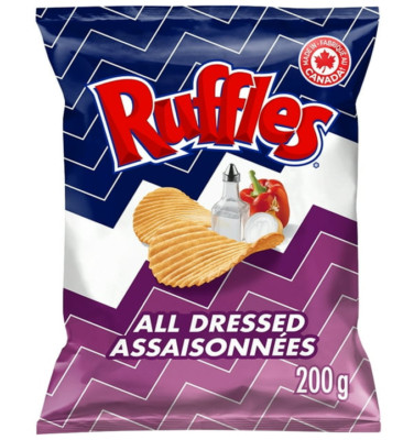 Ruffles All Dressed Potato Chips Large Bag Fresh Canadian | eBay