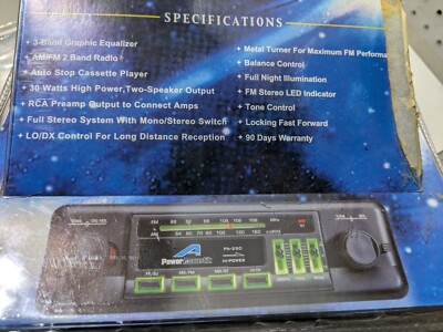 Power Acoustik Car Stereo Radio Graphic Equalizer Cassette Shaft Knobs ...