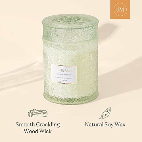 Sea Mint & Spruce Scented Candle Peppermint Candle Large Jar Candle ...