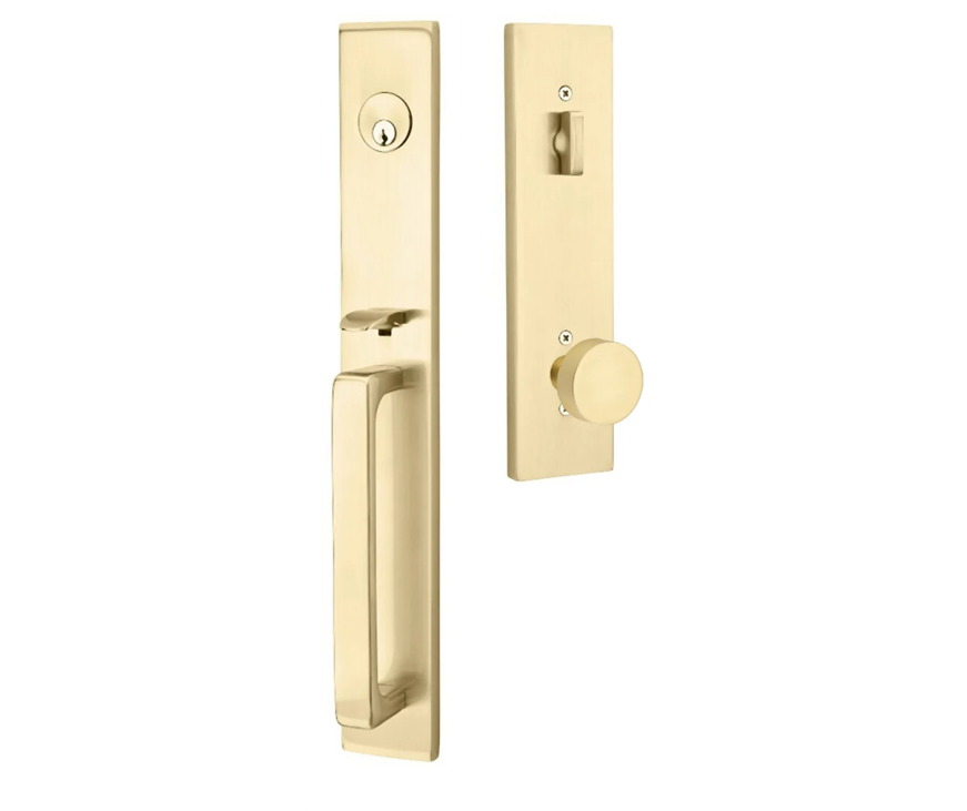 Emtek 4819ROUUS4 Lausanne Full Plate Single Cylinder Keyed Entry ...