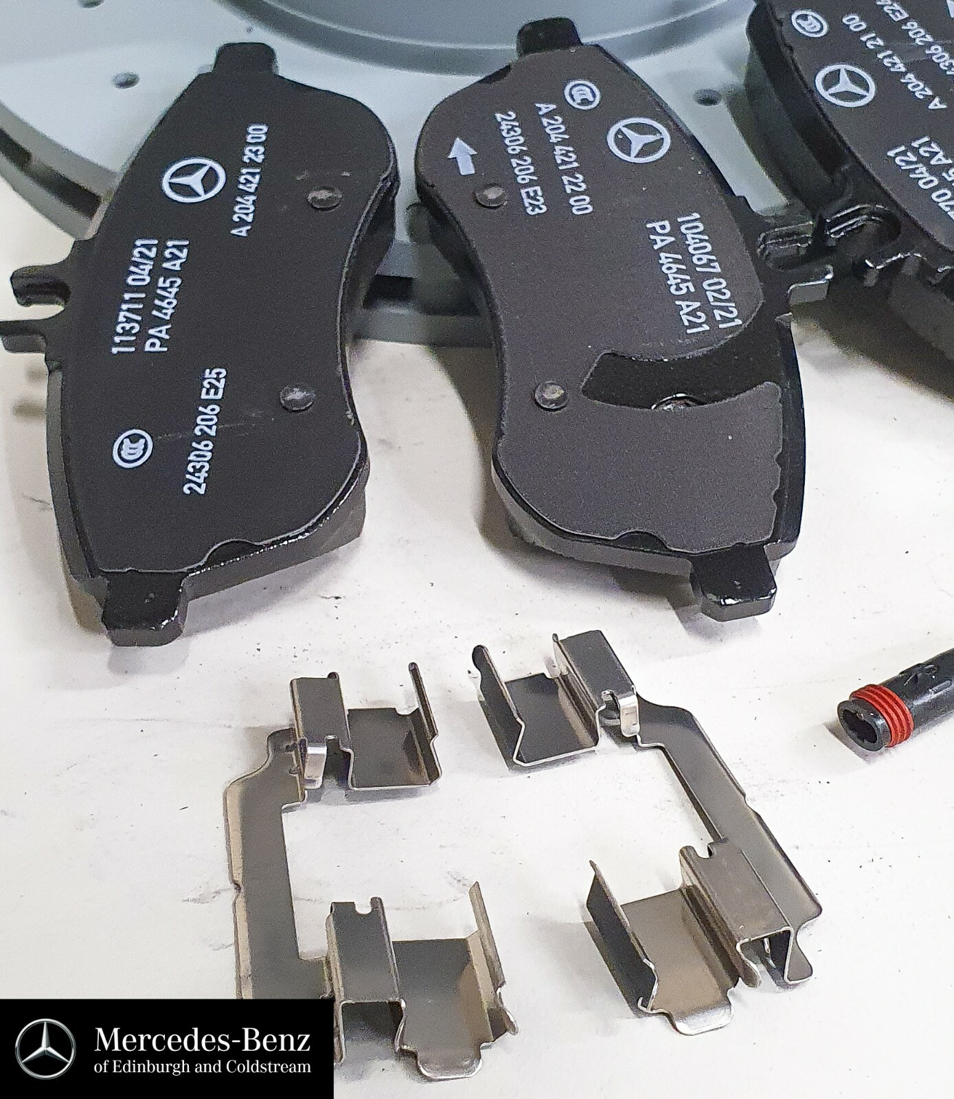 Genuine Mercedes-Benz Front Brake Pads, Discs & Sensor C 204 220CDI ...