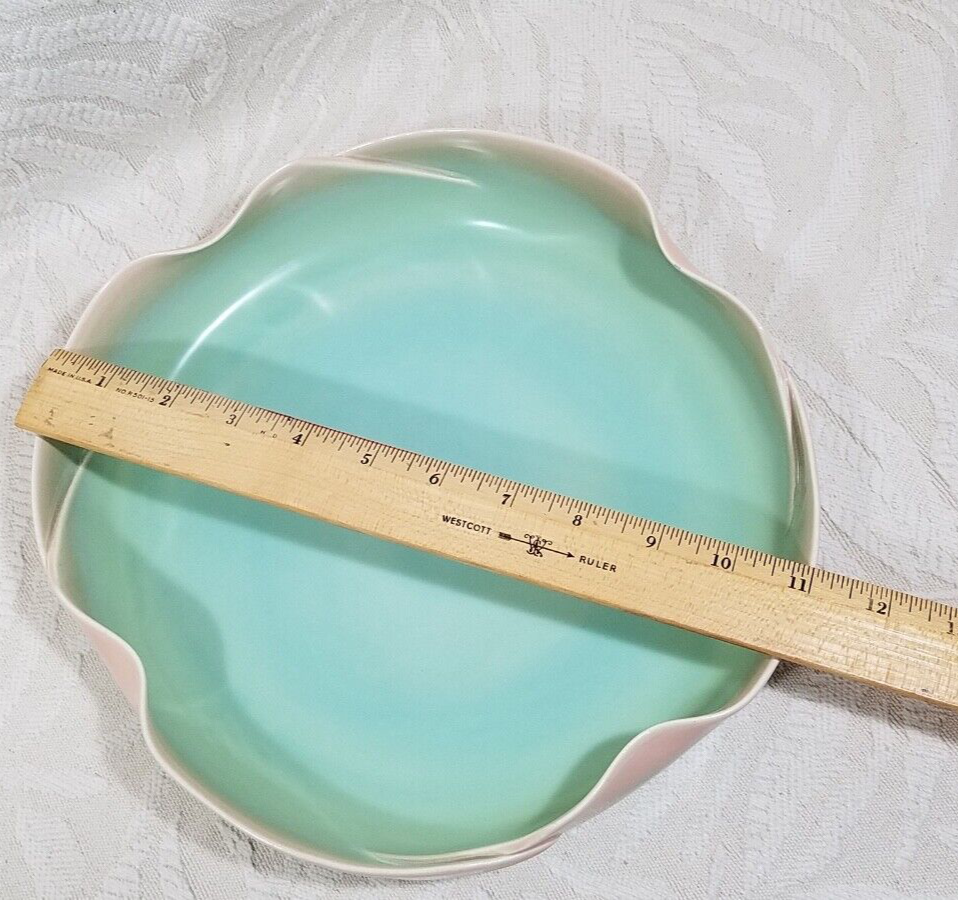 FLOWER FROG SAILBOAT & DISH HALDEMAN CALIENTE CALIFORNIA POTTERY AQUA ...