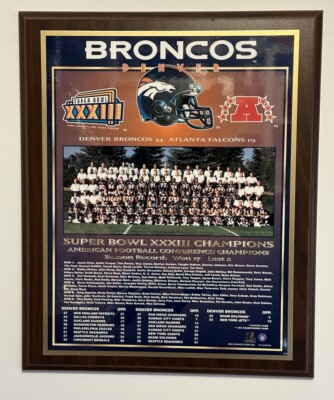 Denver Bronco Super Bowl XXXIll Champions NFL Photo Wood Plaque. Sunday ...