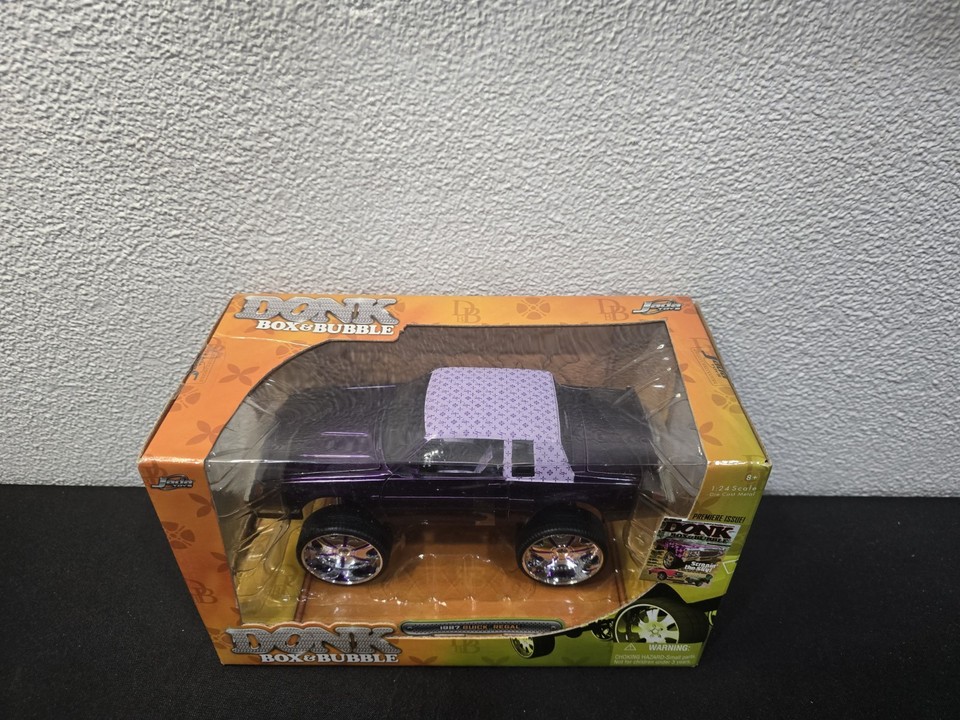 NEW JADA TOYS DONK BOX & BUBBLE 1987 BUICK REGAL 1:24 SCALE PURPLE ...
