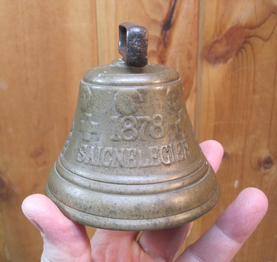 Amazing Vintage 1878 Swiss Saignelegier Chiantel Fondeur Cast Brass Cow ...