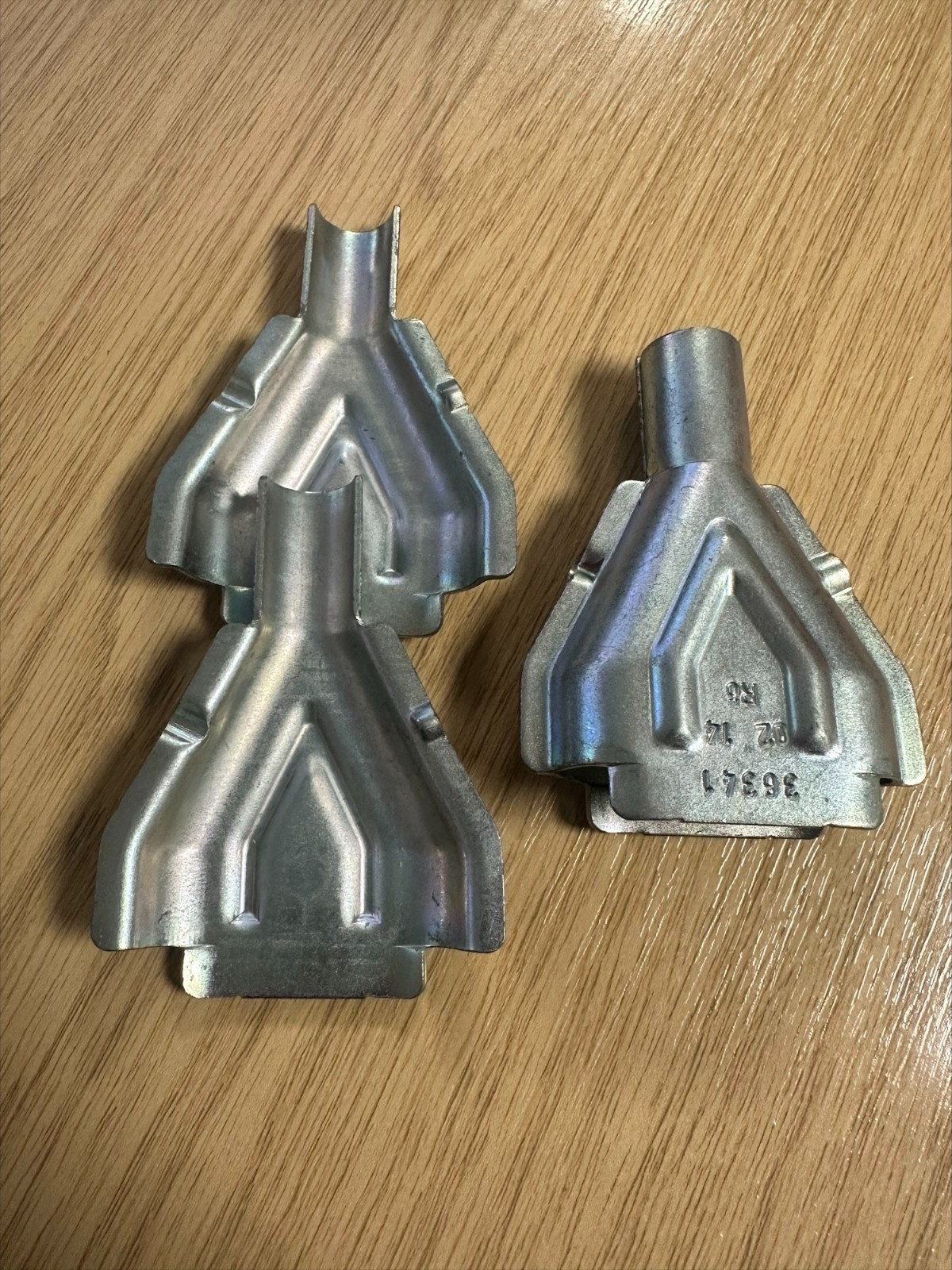 4 x Knott type trailer Bowden brake cable retaining shroud , half shell ...