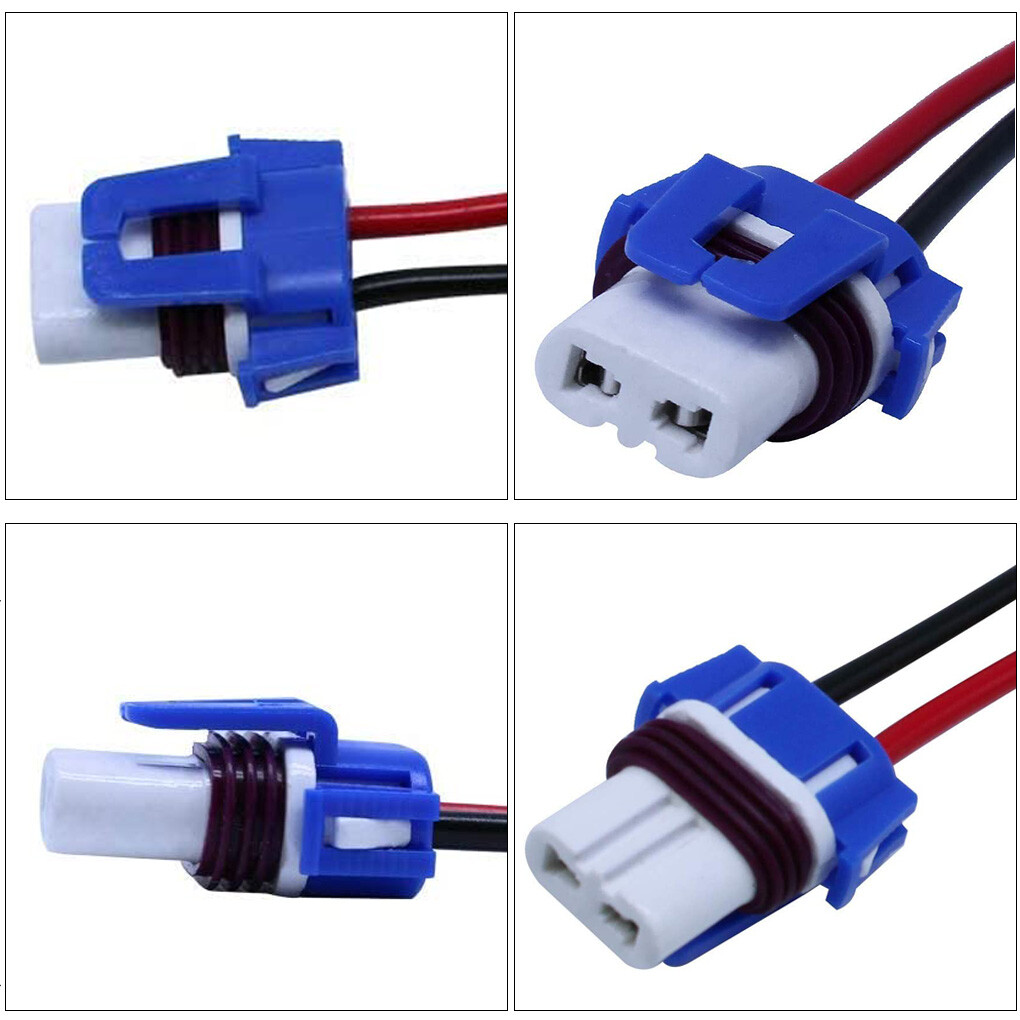 9145 H10 Fog Light Two Wire Pigtail Female Ceramic Harness Bulb Socket ...