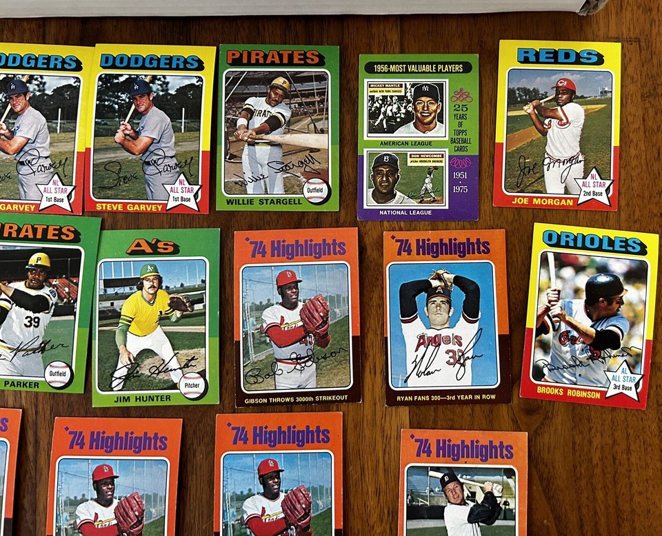 1975 Topps Mini Baseball Lot Roughly 518 Cards Total, Mostly Higher ...
