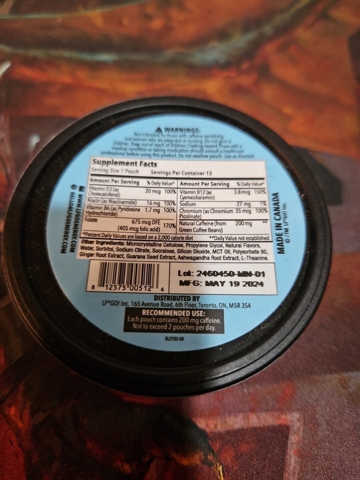 5x LF* Go Energy Pouches | 15ct Caffeine Pouches - Mint EE | eBay