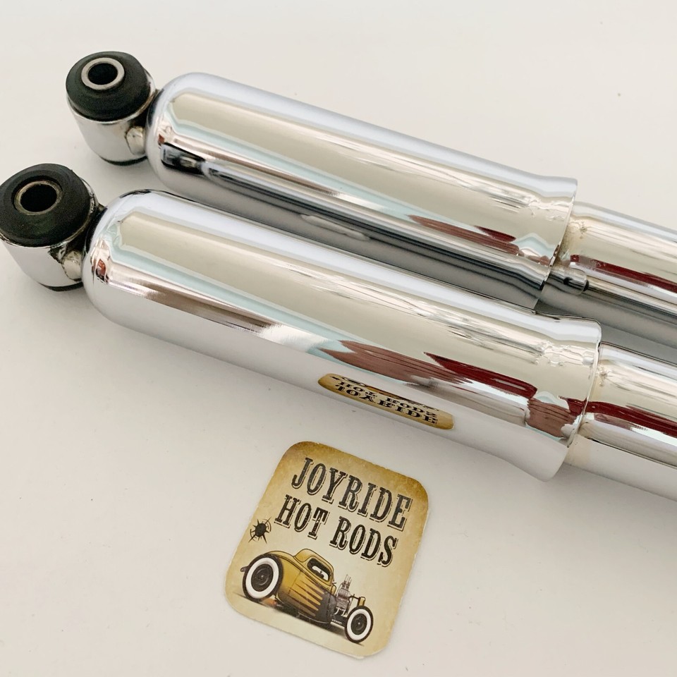 Hot Rod Gas Shocks with Dust Covers - 1pr - (9" -> 14") - Chrome Plated ...