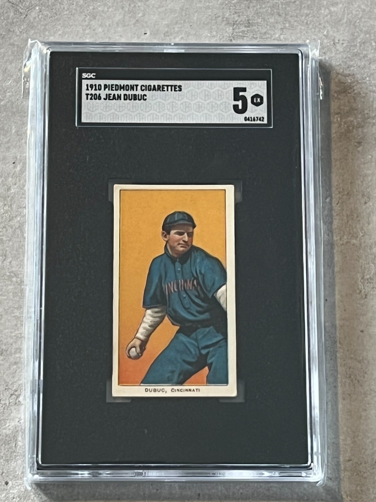 1910 T206 Jean Dubuc Piedmont Cigarettes SGC 5 EX Cincinnati Reds | eBay