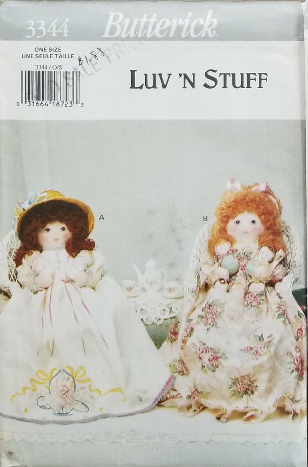 Butterick Sewing Patterns Craft Stuffed Animal Plush Dolls Bears Home+ ...