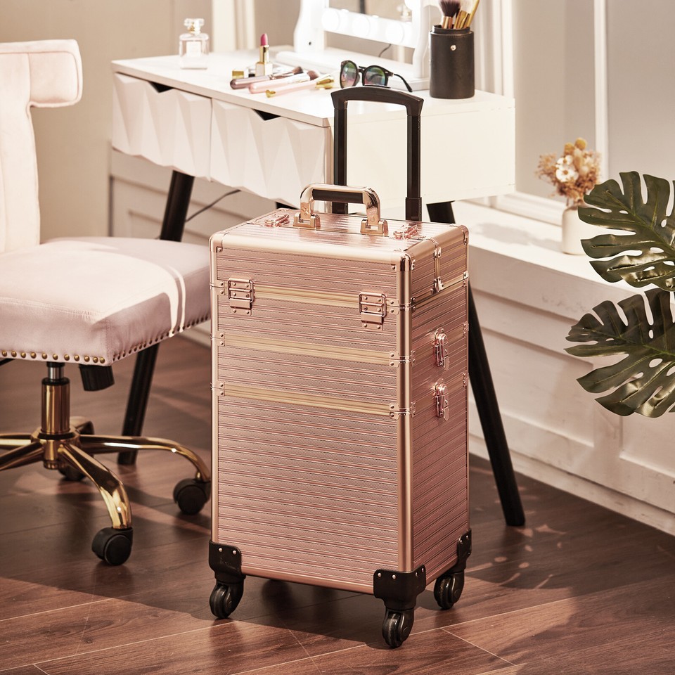 2/3/4 in 1 Makeup Case Vanity Cosmetics Beauty Nail Hairdressing ...