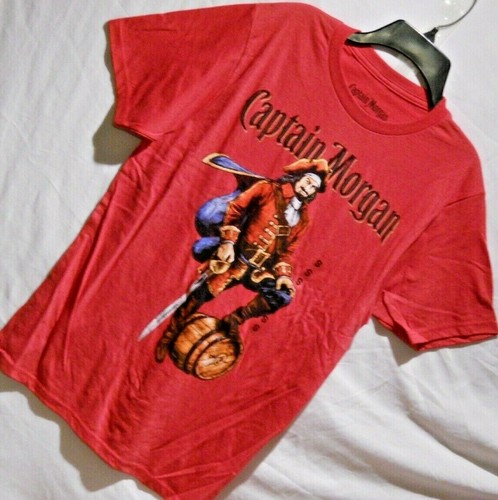 Mens CAPTAIN MORGAN t shirt tee red size Small 191685862639| eBay