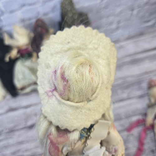 Vintage 1940's Composition Doll Sideways Glance Hand Painted Lot Of 7 ...