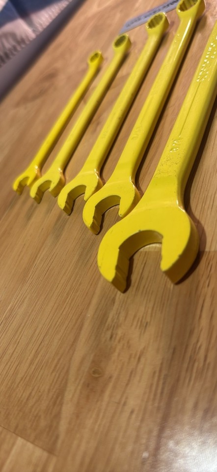 Williams super combo high visible yellow wrench set SAE 5 piece | eBay