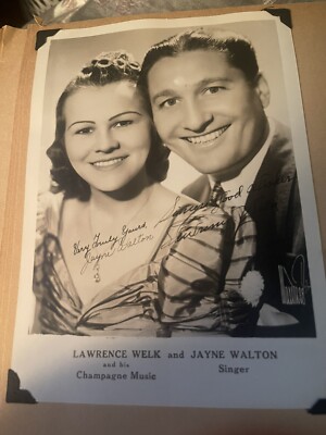 Lawrence Welk 8” x 10” black and white glossy with Jayne Walton ...