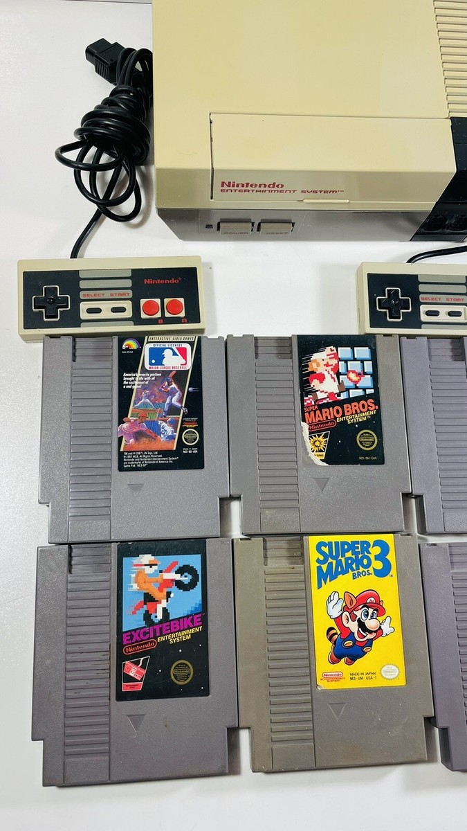 Nes Nintendo Entertainment System Console With 2 Games